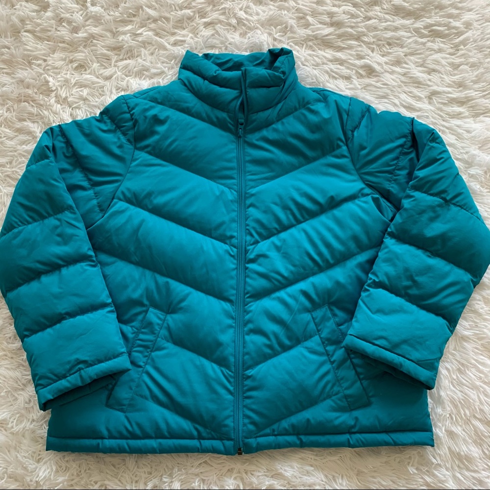 Vintage Puffy Winter Jacket Teal Color Women's - Gem